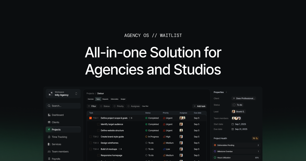 AgencyOS Waitlist - All-in-One Solution for Agencies & Studios